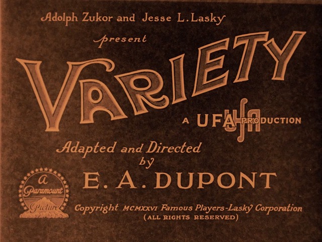 Film review – Varieté (Ewald André Dupont, 1925) | Cinema, etc.